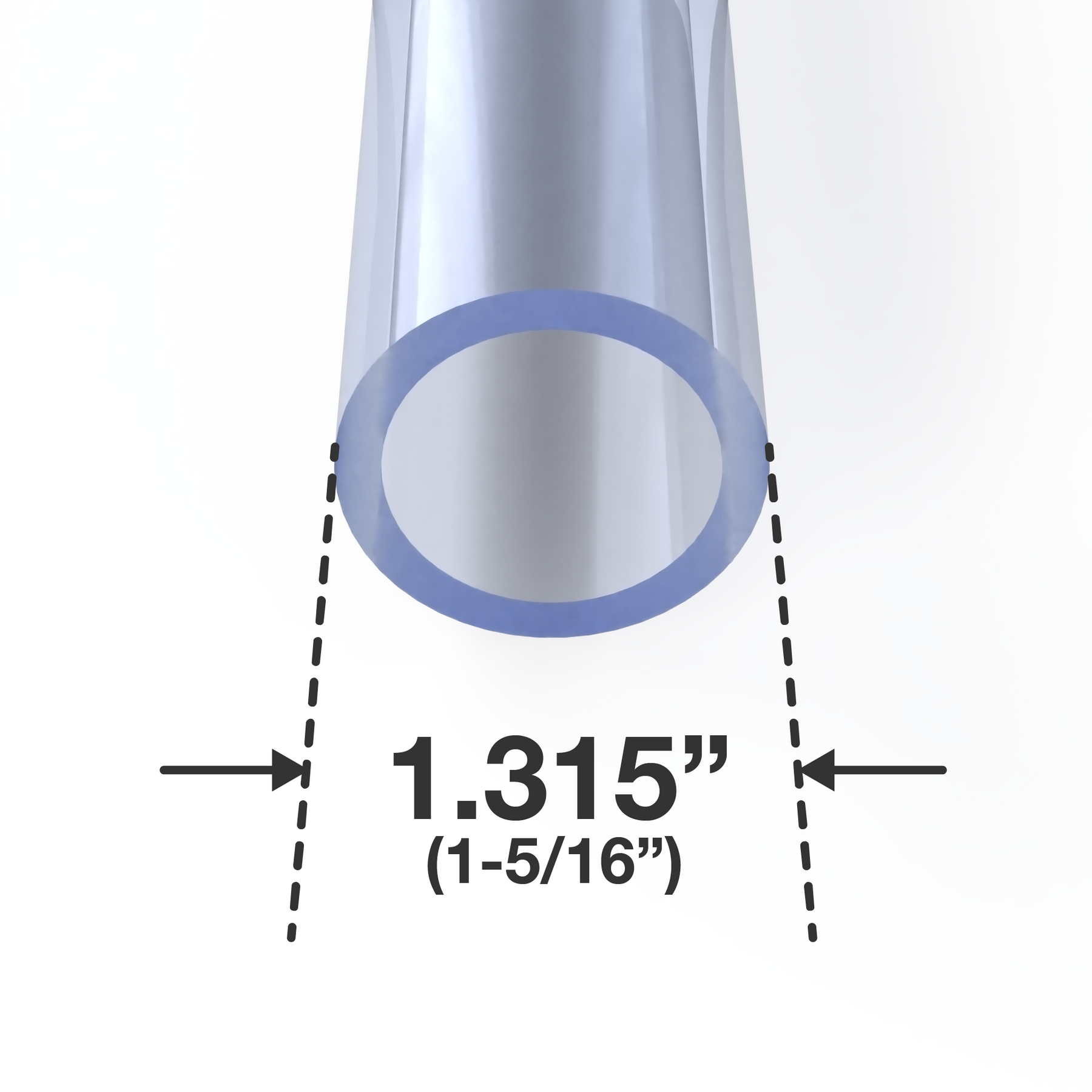 1 in. Sch 40 Furniture Grade PVC Pipe - Clear | FORMUFIT