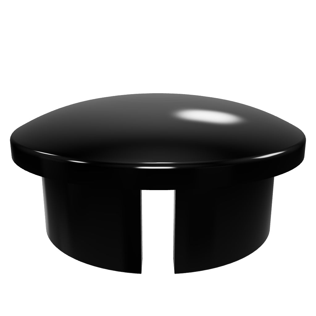1 in. Internal Furniture Grade PVC Dome Cap - Black | FORMUFIT