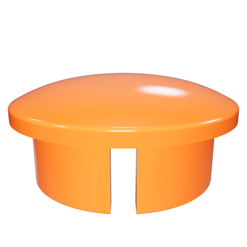 1 in. Internal Furniture Grade PVC Dome Cap - Orange | FORMUFIT