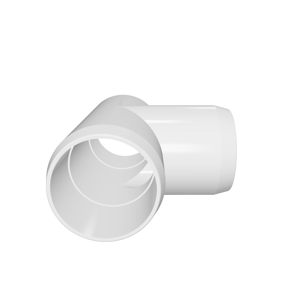 1 in. Furniture Grade PVC Tee Fitting - Gray | FORMUFIT