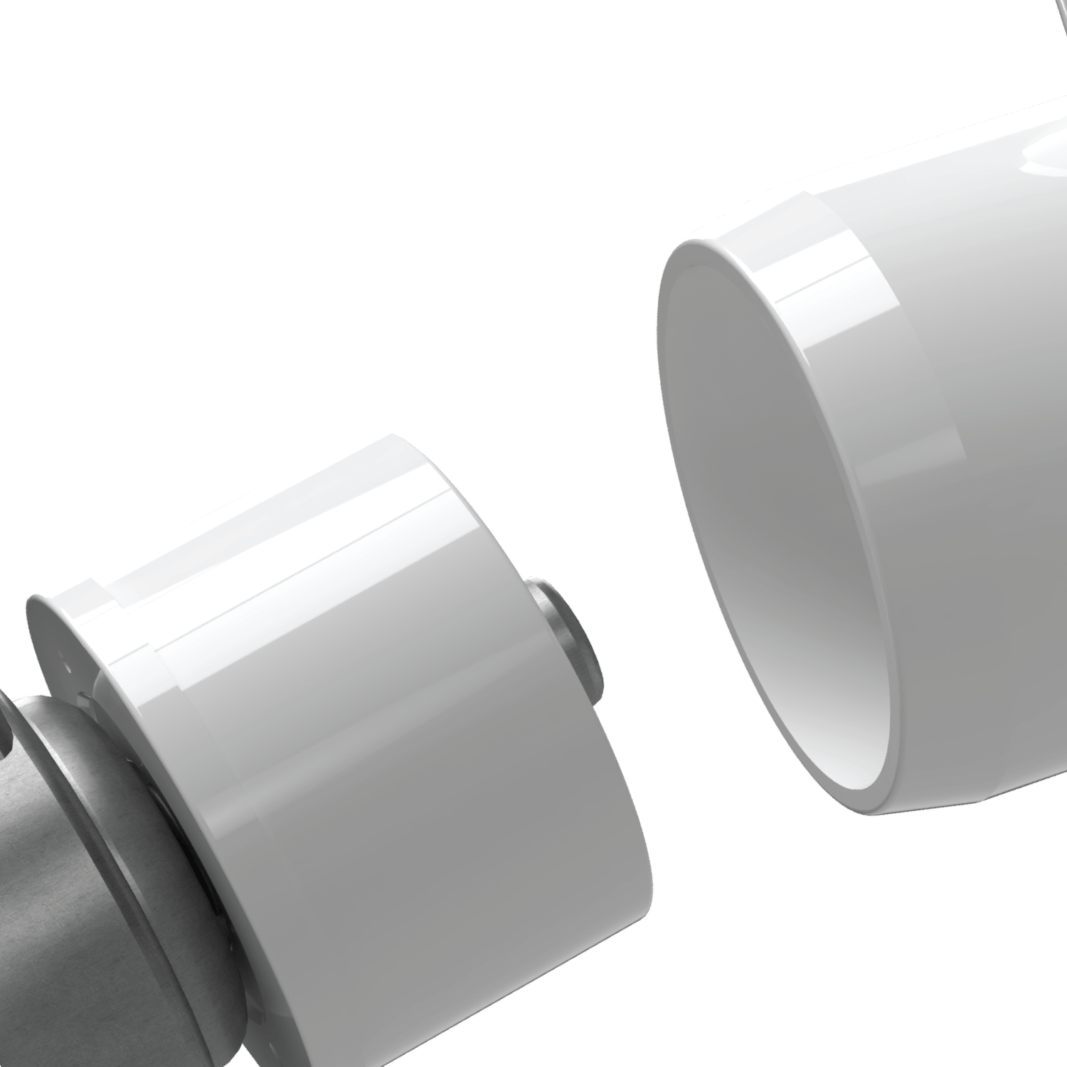 1-1/4 in. Caster Fitting Insert - Furniture Grade - White | FORMUFIT