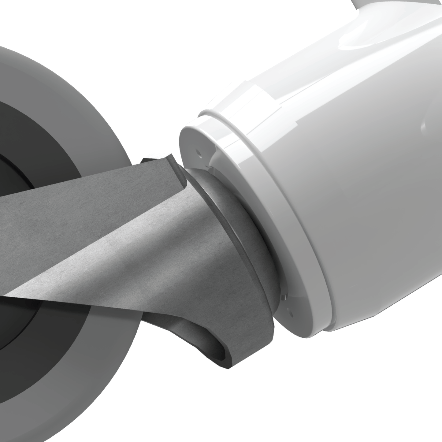 1-1/4 in. Caster Fitting Insert - Furniture Grade - White | FORMUFIT