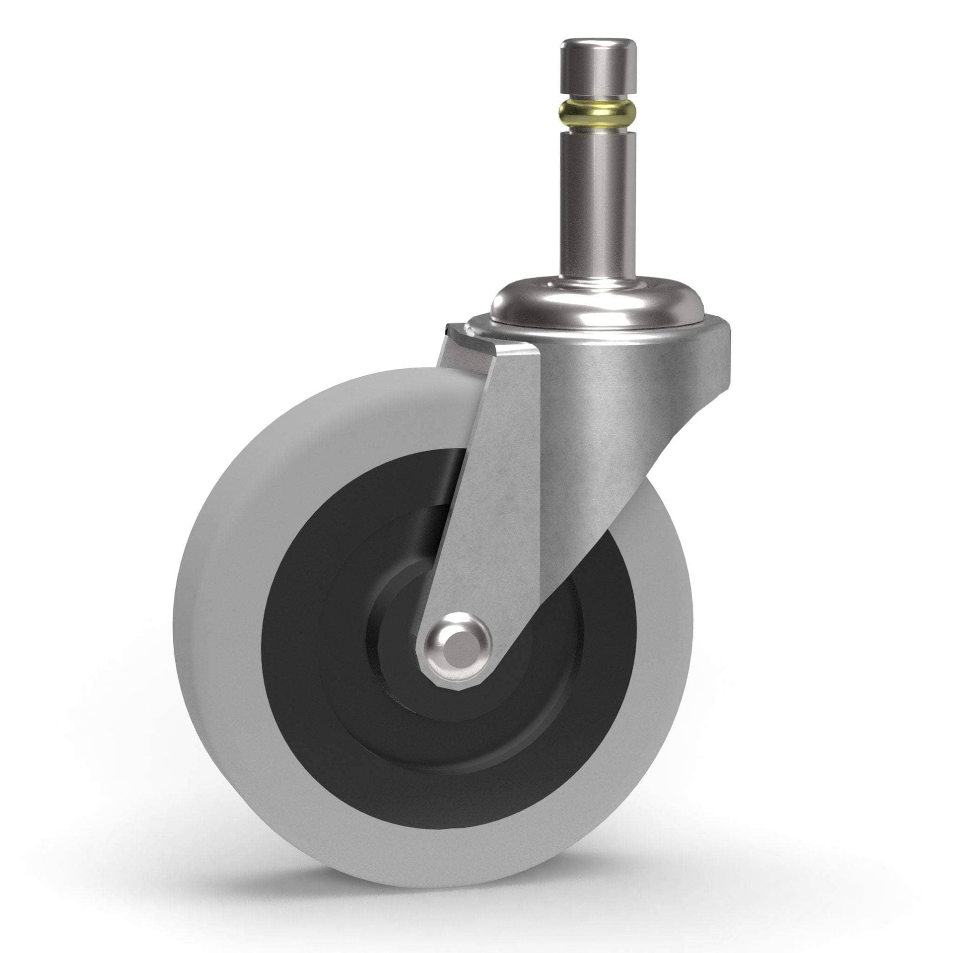 3" TPR Rubber Swivel Caster without Brake - Gray | FORMUFIT