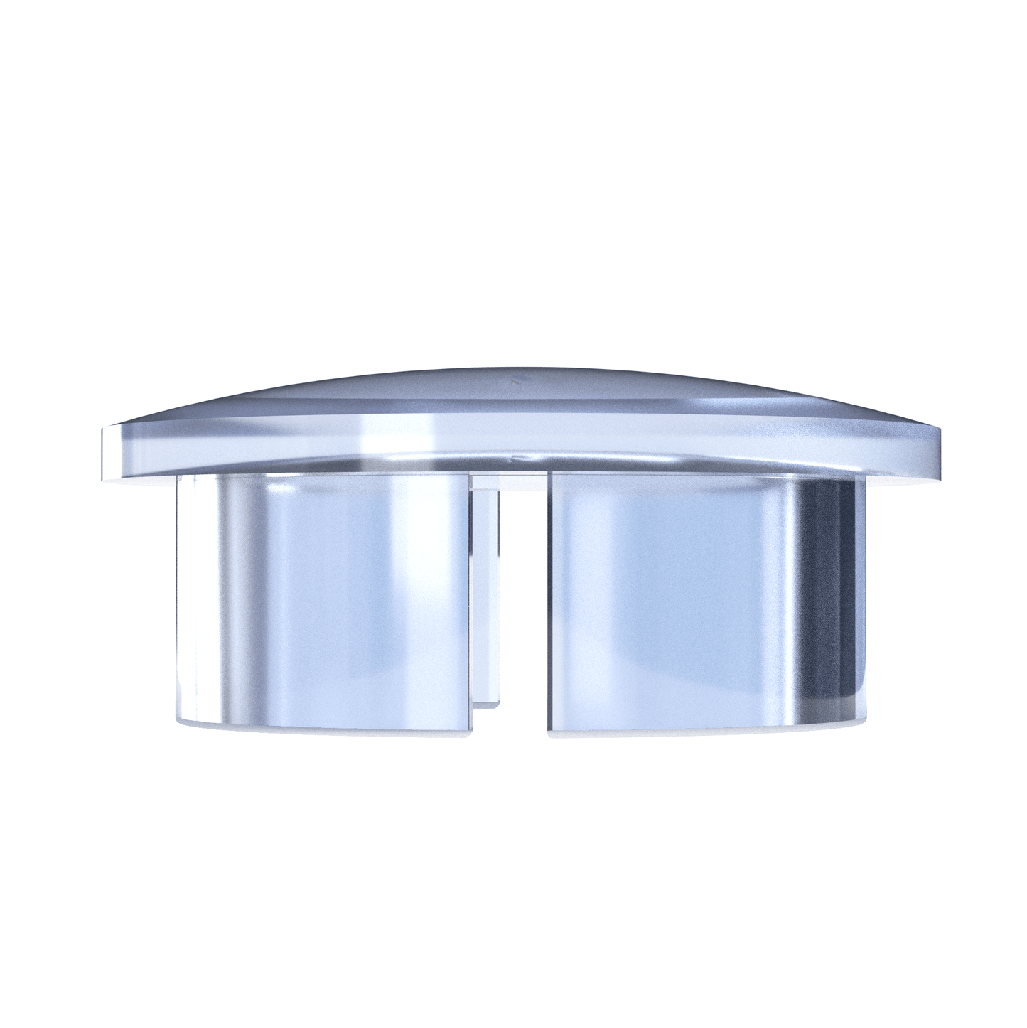 1/2 in. Internal Furniture Grade PVC Dome Cap - Clear | FORMUFIT