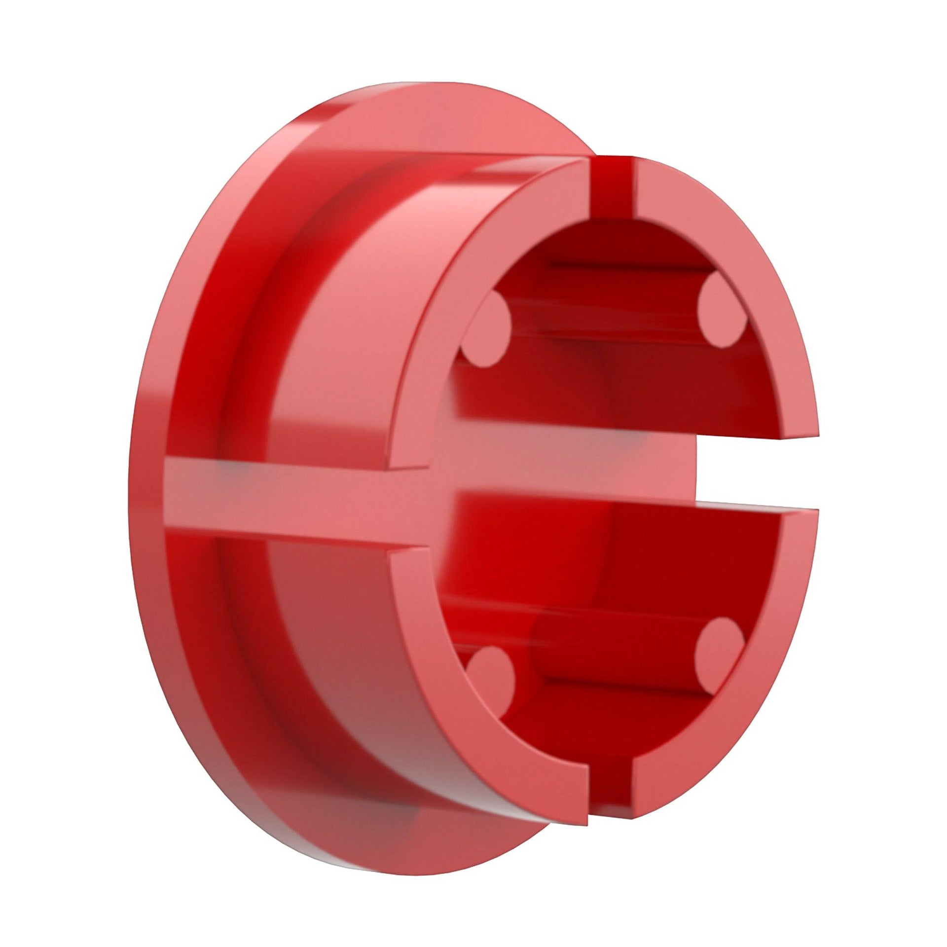 1 in. Internal Furniture Grade PVC Dome Cap - Red | FORMUFIT