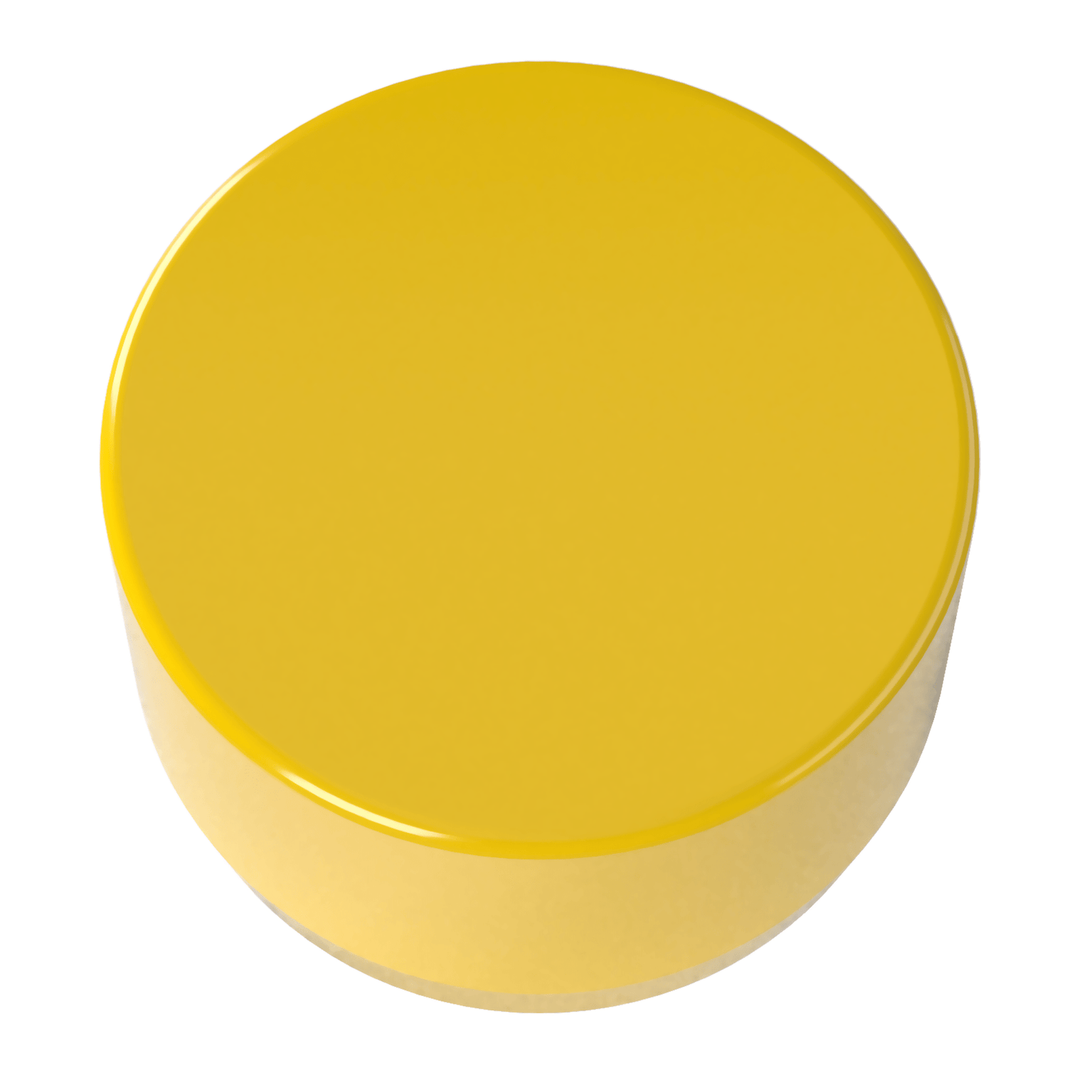 1 in. External Flat Furniture Grade PVC End Cap - Yellow | FORMUFIT