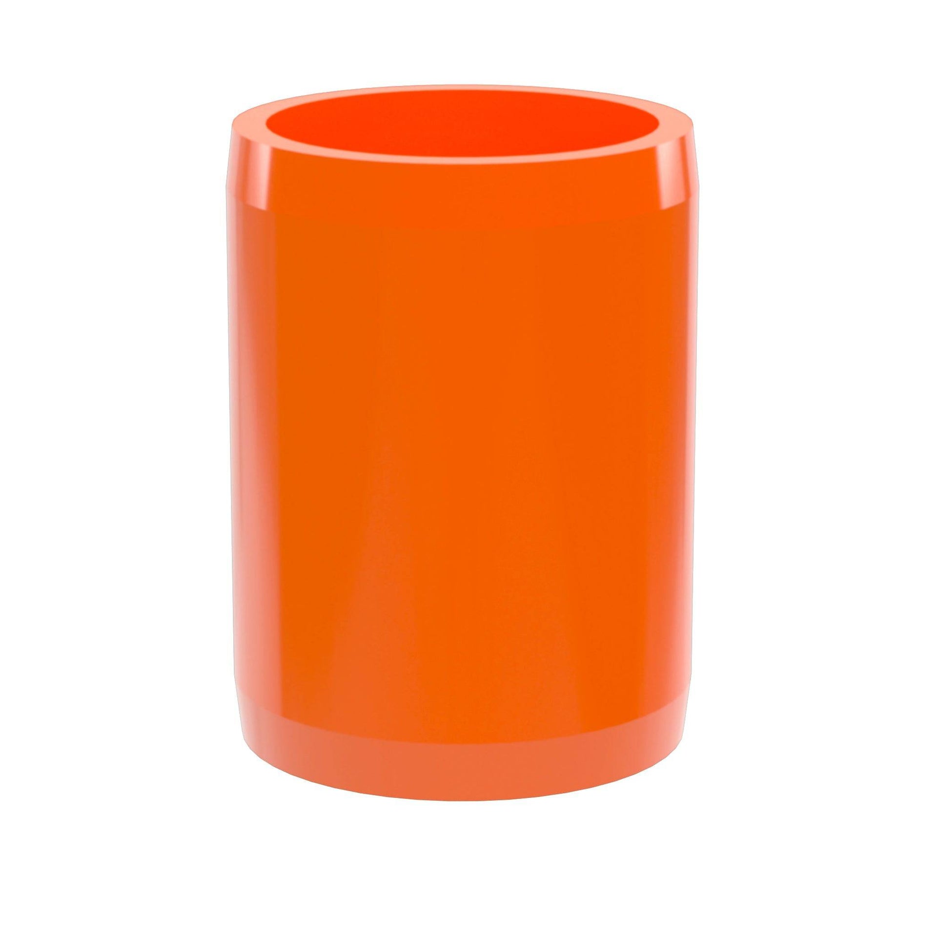 1-1/2 in. External Furniture Grade PVC Coupling - Orange | FORMUFIT