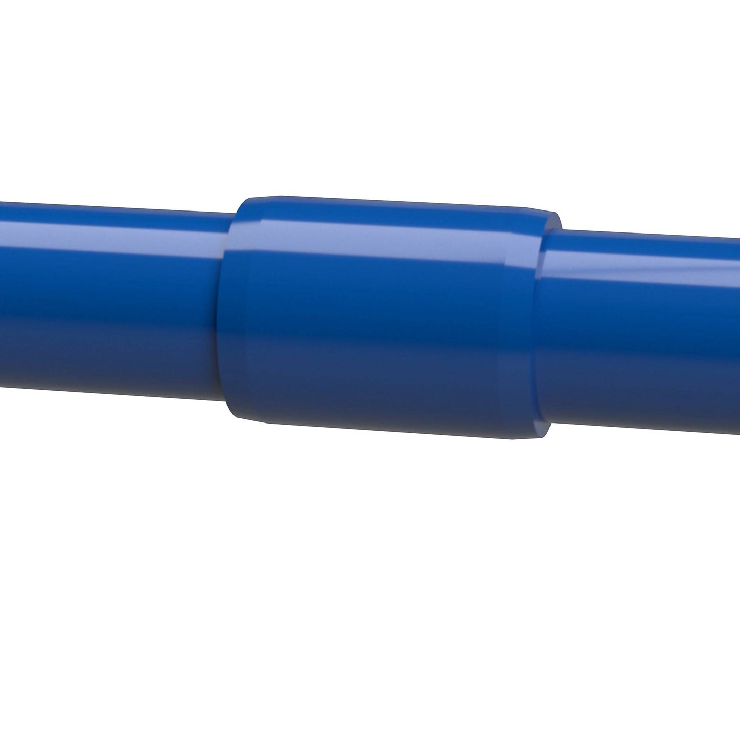 1-1/4 in. External Furniture Grade PVC Coupling - Blue | FORMUFIT