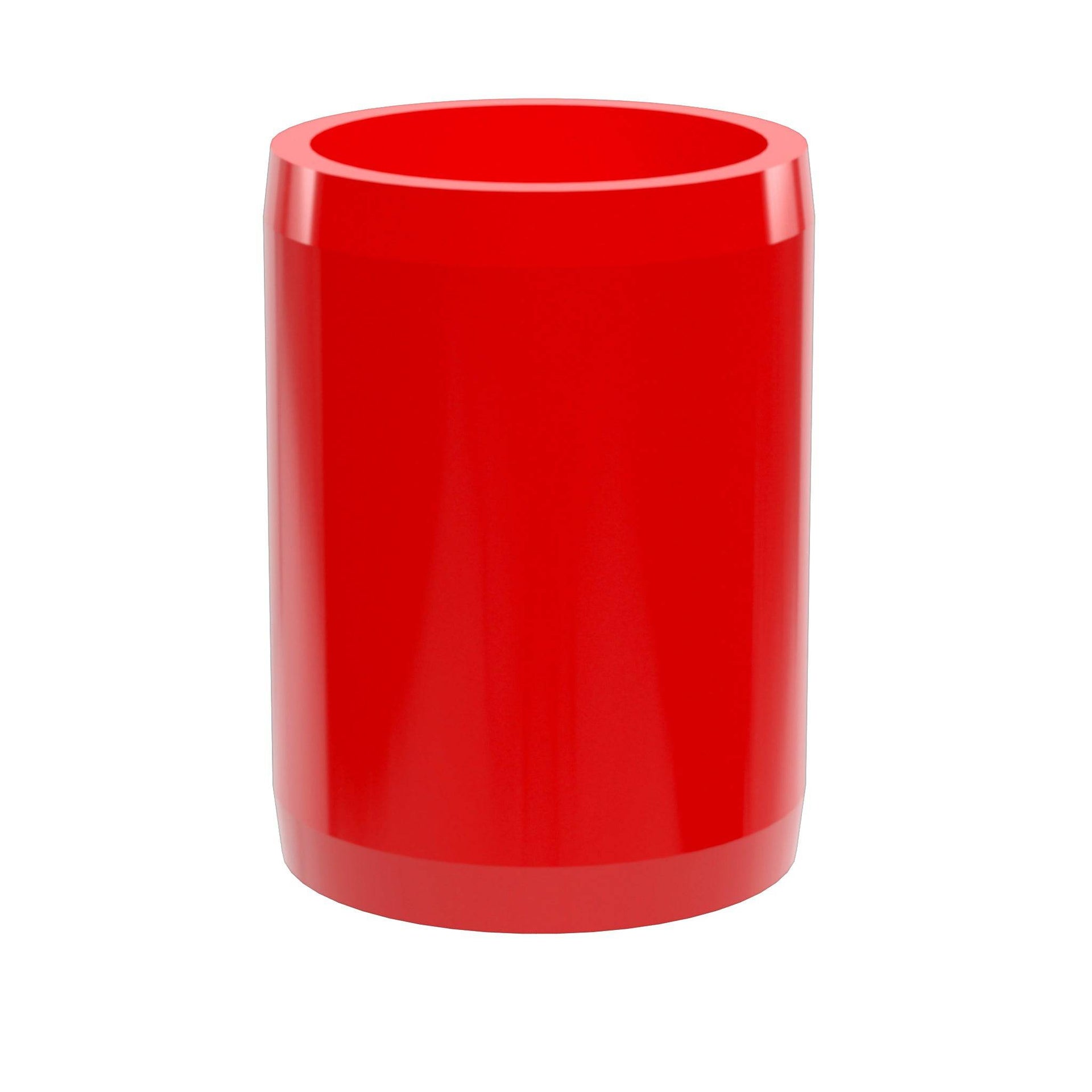 2 in. External Furniture Grade PVC Coupling - Red | FORMUFIT