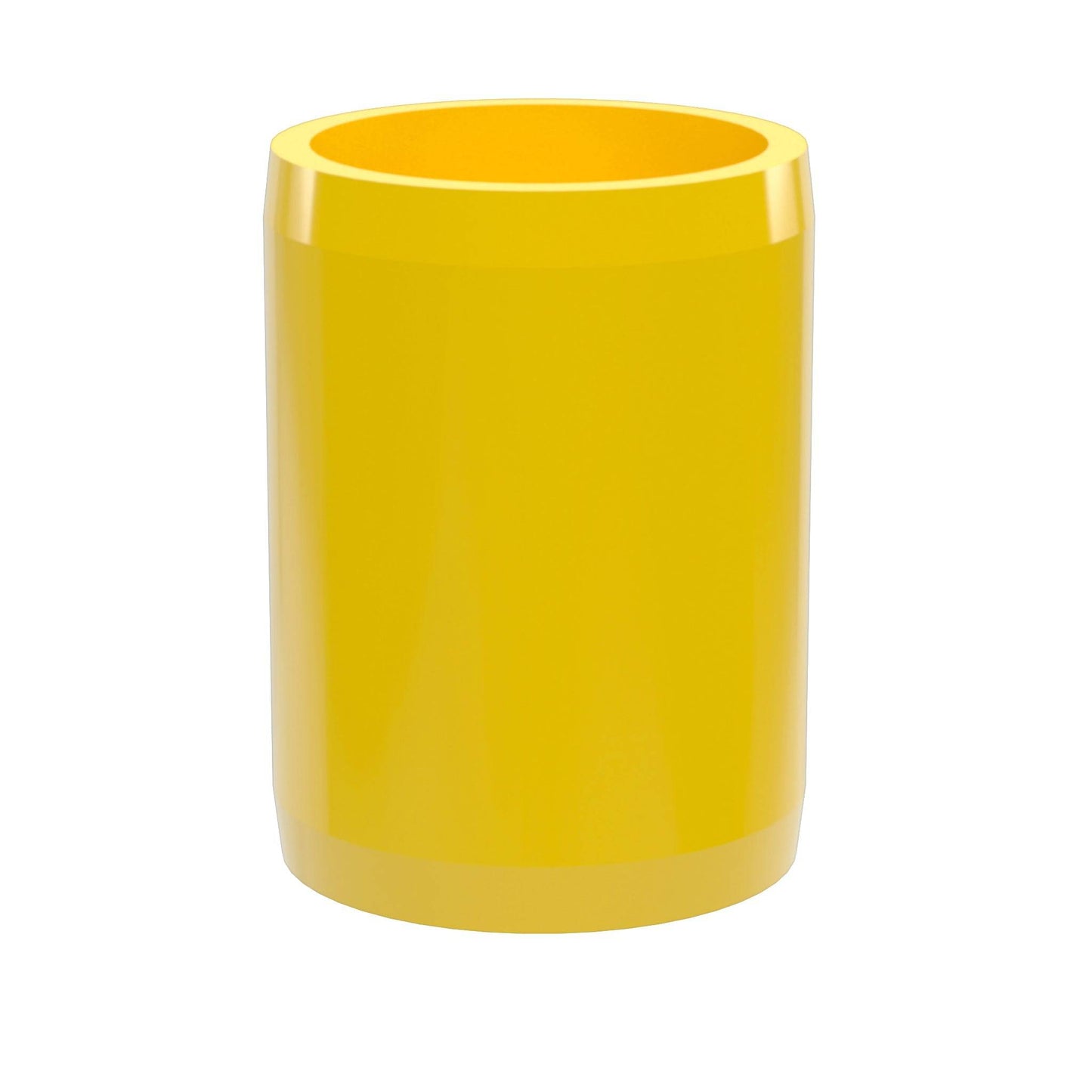 2 in. External Furniture Grade PVC Coupling - Yellow | FORMUFIT