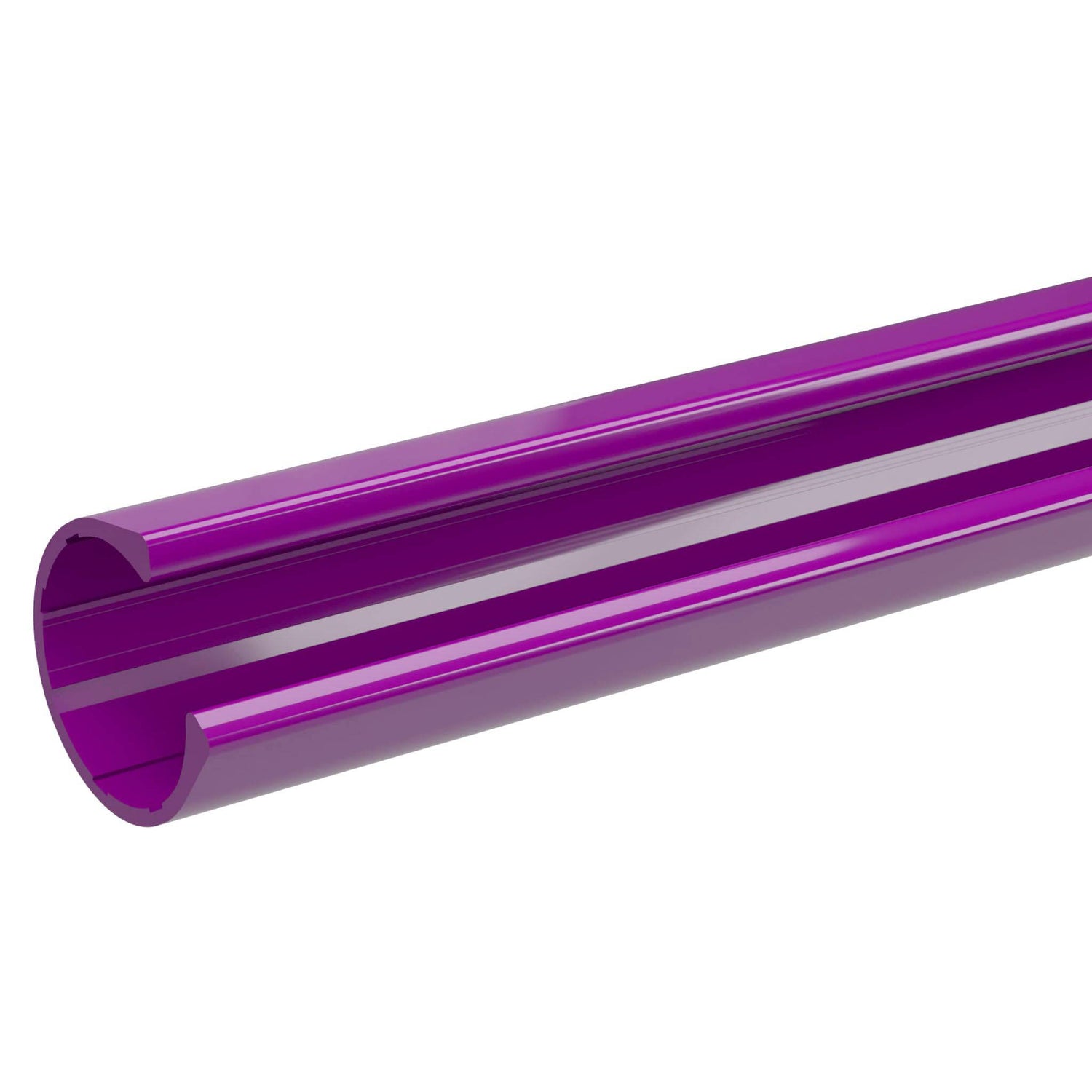 1-1/4 in. x 40 in. PipeClamp PVC Material Clamp - Purple | FORMUFIT