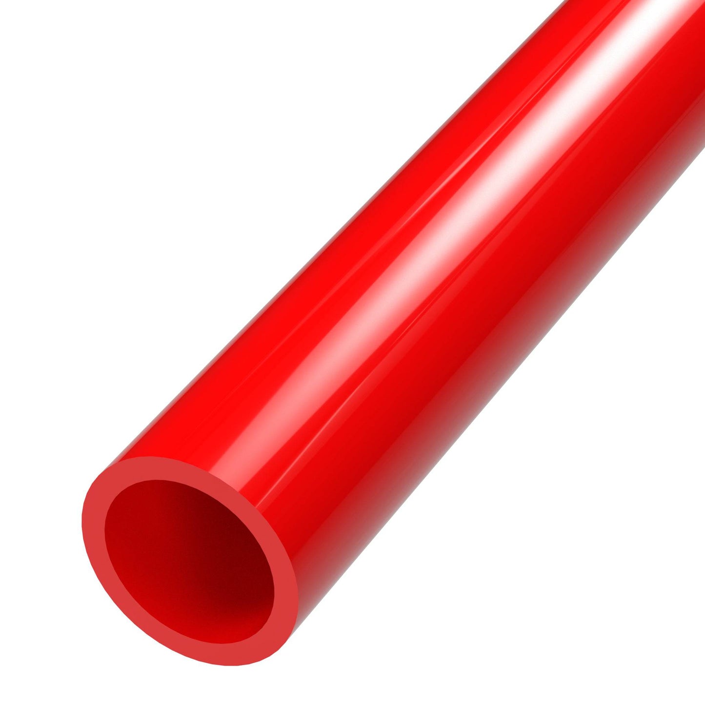 1/2 in. Sch 40 Furniture Grade PVC Pipe - Red | FORMUFIT