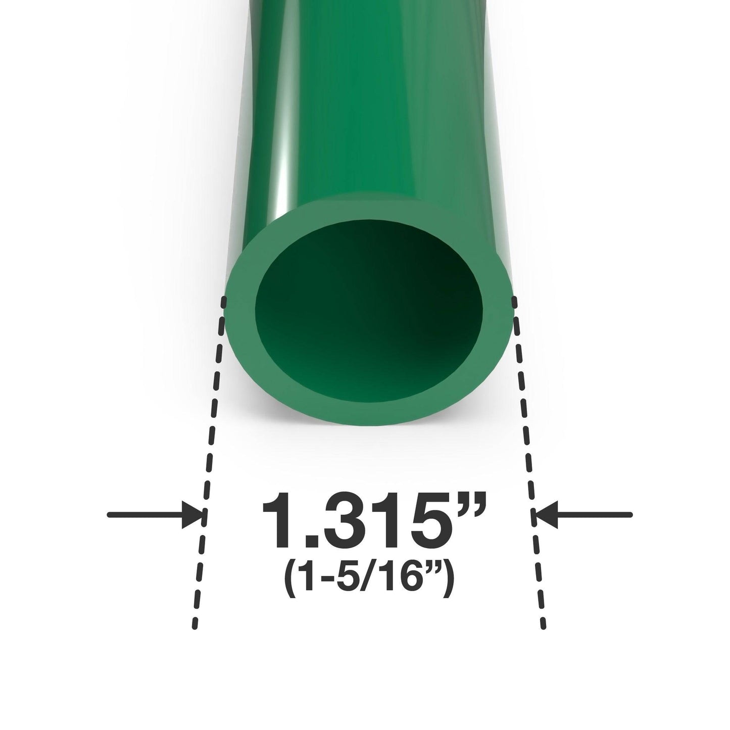 1 in. Sch 40 Furniture Grade PVC Pipe - Green | FORMUFIT