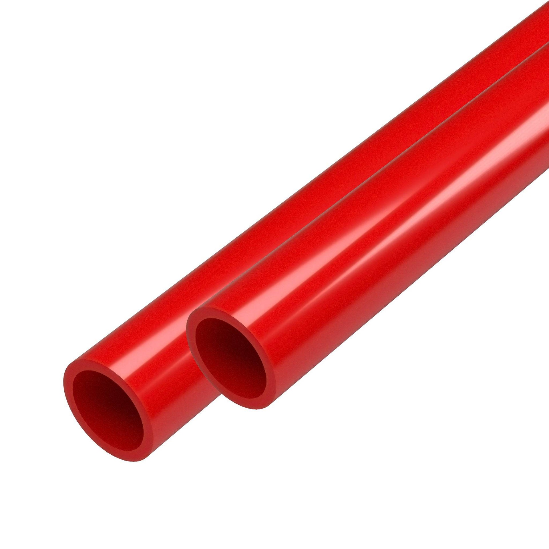 3/4 in. Sch 40 Furniture Grade PVC Pipe - Red | FORMUFIT