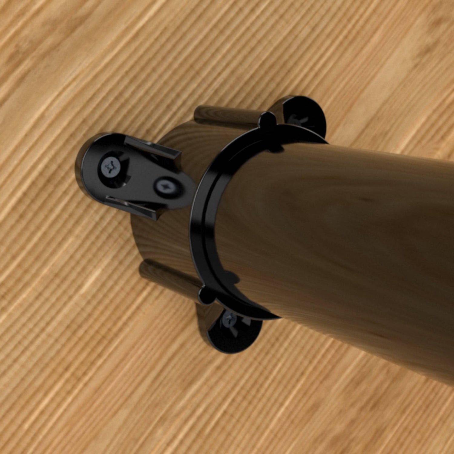 1-1/2 in. Table Screw Furniture Grade PVC Cap - Black | FORMUFIT