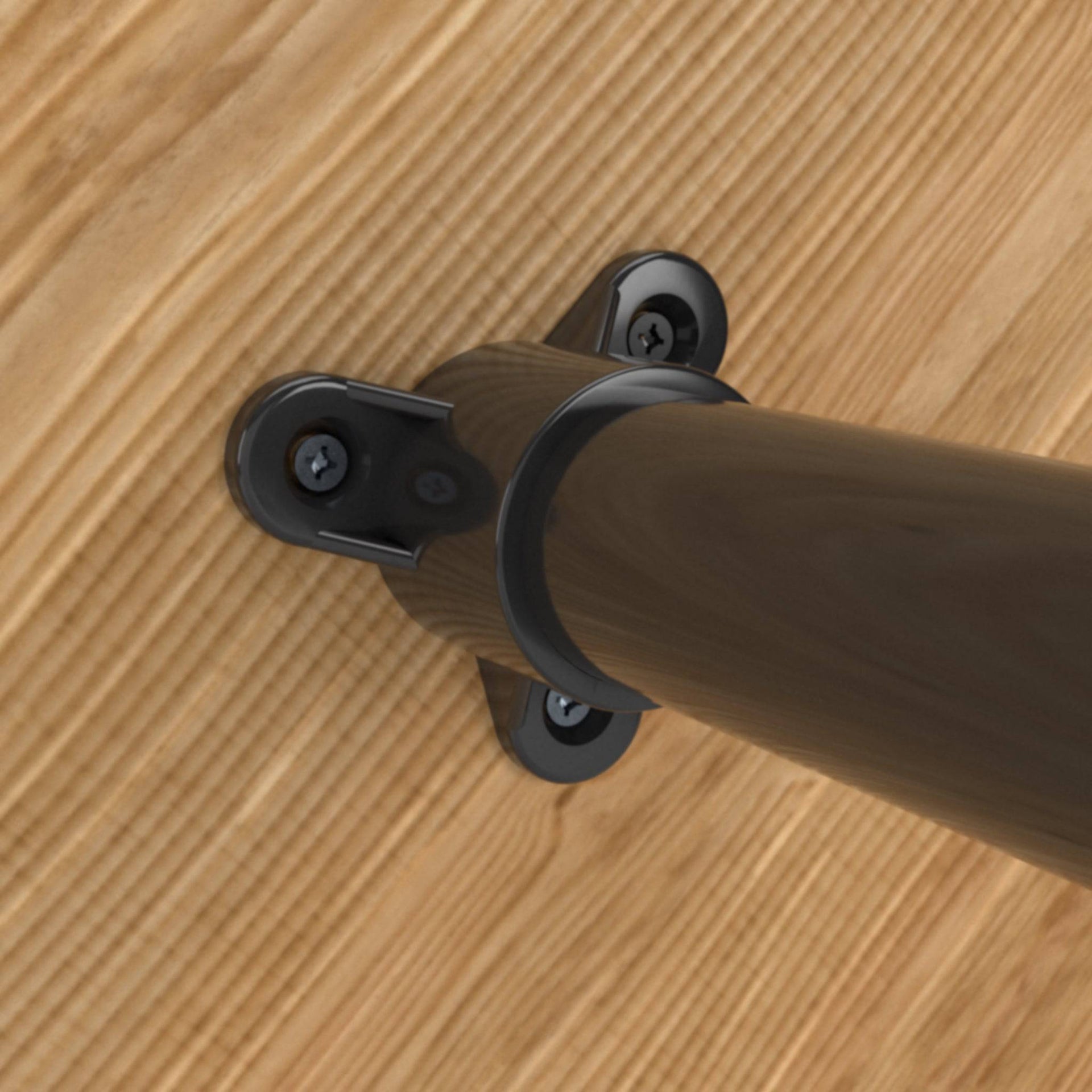 1 in. Table Screw Furniture Grade PVC Cap - Black | FORMUFIT