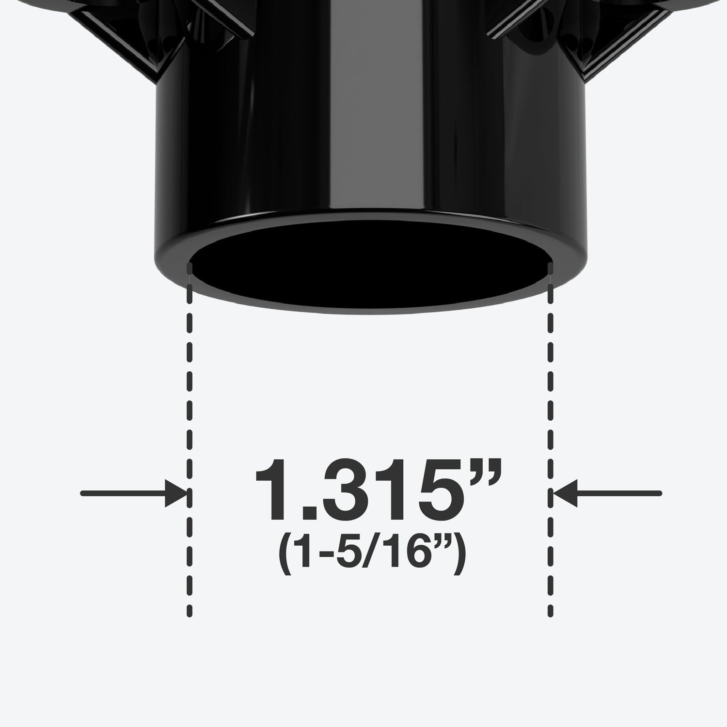 1 in. Table Screw Furniture Grade PVC Cap - Black | FORMUFIT