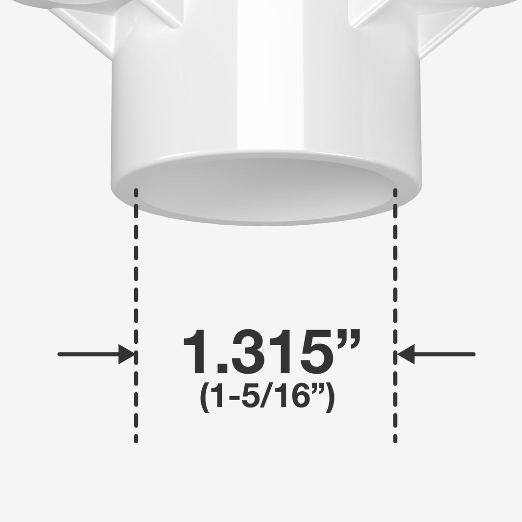 1 in. Table Screw Furniture Grade PVC Cap - White | FORMUFIT