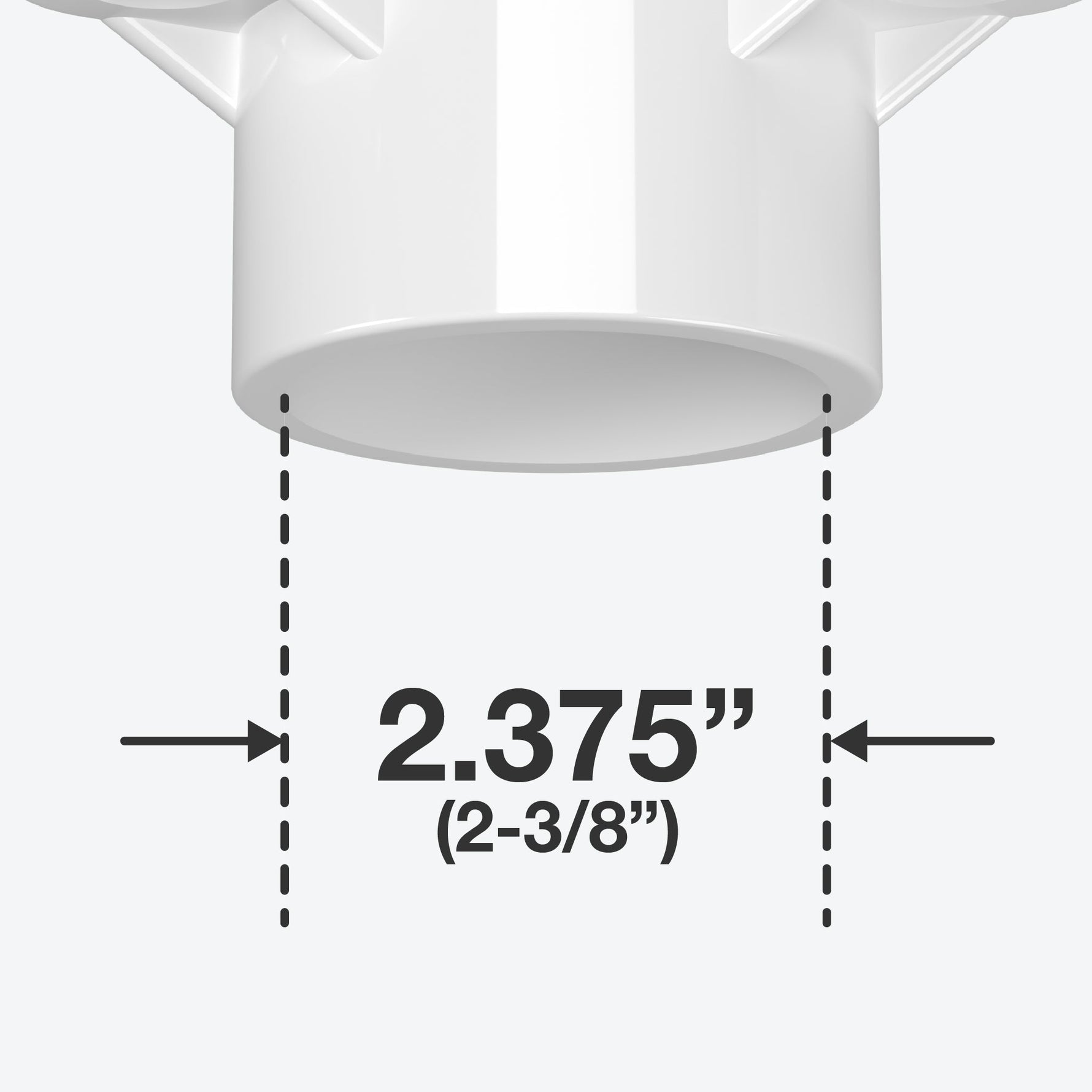 2 in. Table Screw Furniture Grade PVC Cap - White | FORMUFIT