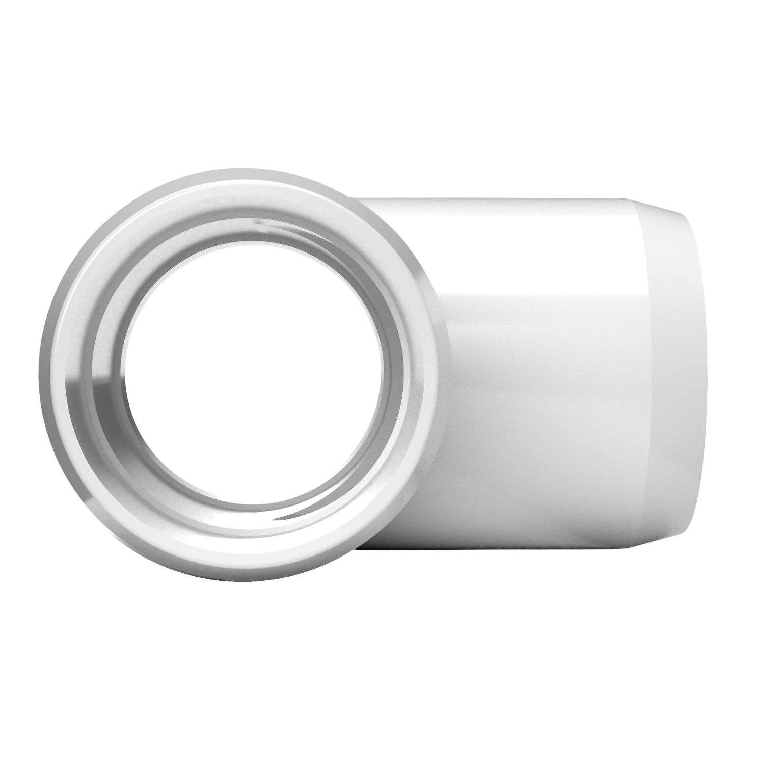 1 in. Furniture Grade PVC Tee Fitting - White | FORMUFIT