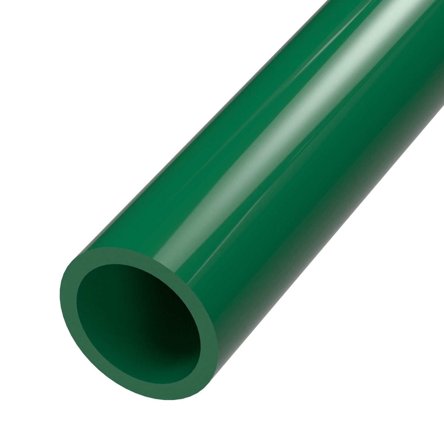 2 in. Sch 40 Furniture Grade PVC Pipe - Green | FORMUFIT
